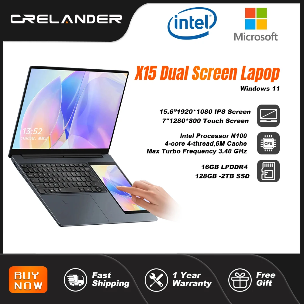 Быстрый сравнительный обзор ноутбуков: Crelander X15 Double Display ...